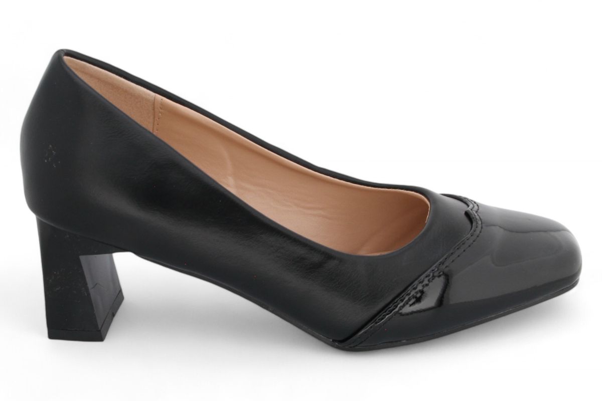 TTP Women PU Retangular Flare Block Heel with Wingtip JSF101 | Shop ...