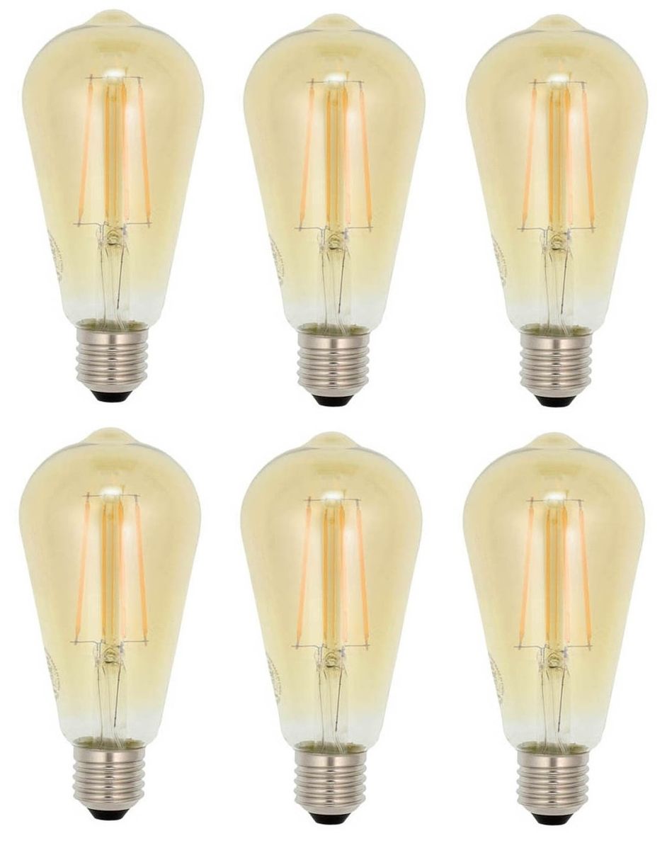 Teempeest E27 LED 4W Filament Bulb ST64 - 6 Pack Combo | Shop Today ...