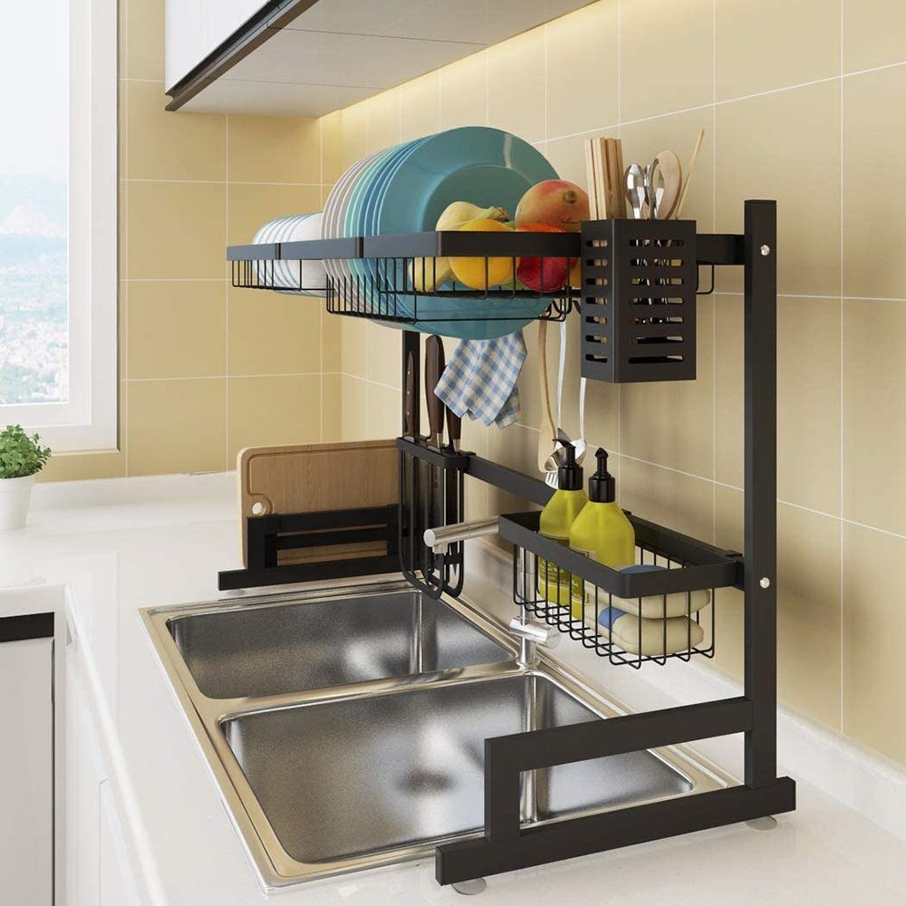 Dish Racks - 2 Tier Stainless Steel Over The Sink Dish Rack for sale in ...