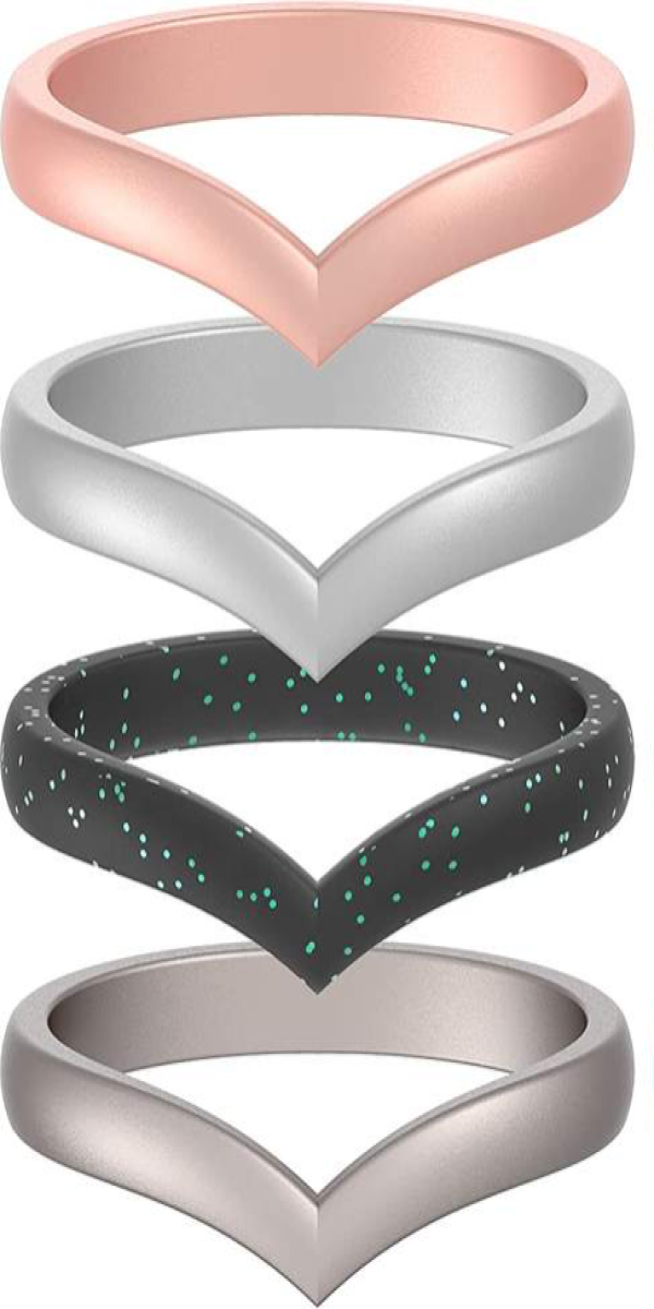Rings Silicone Love of Style 4 Rings - Combo 9 | Shop Today. Get it ...