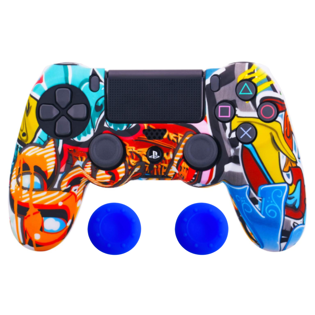 Silicone Cover for PS4 Controller & Joystick Caps - Graffiti | Shop ...