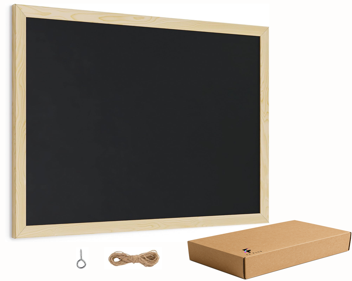 FA PLUS Chalkboard, Wooden Framed Blackboard, for Kids, Schools, Signs ...
