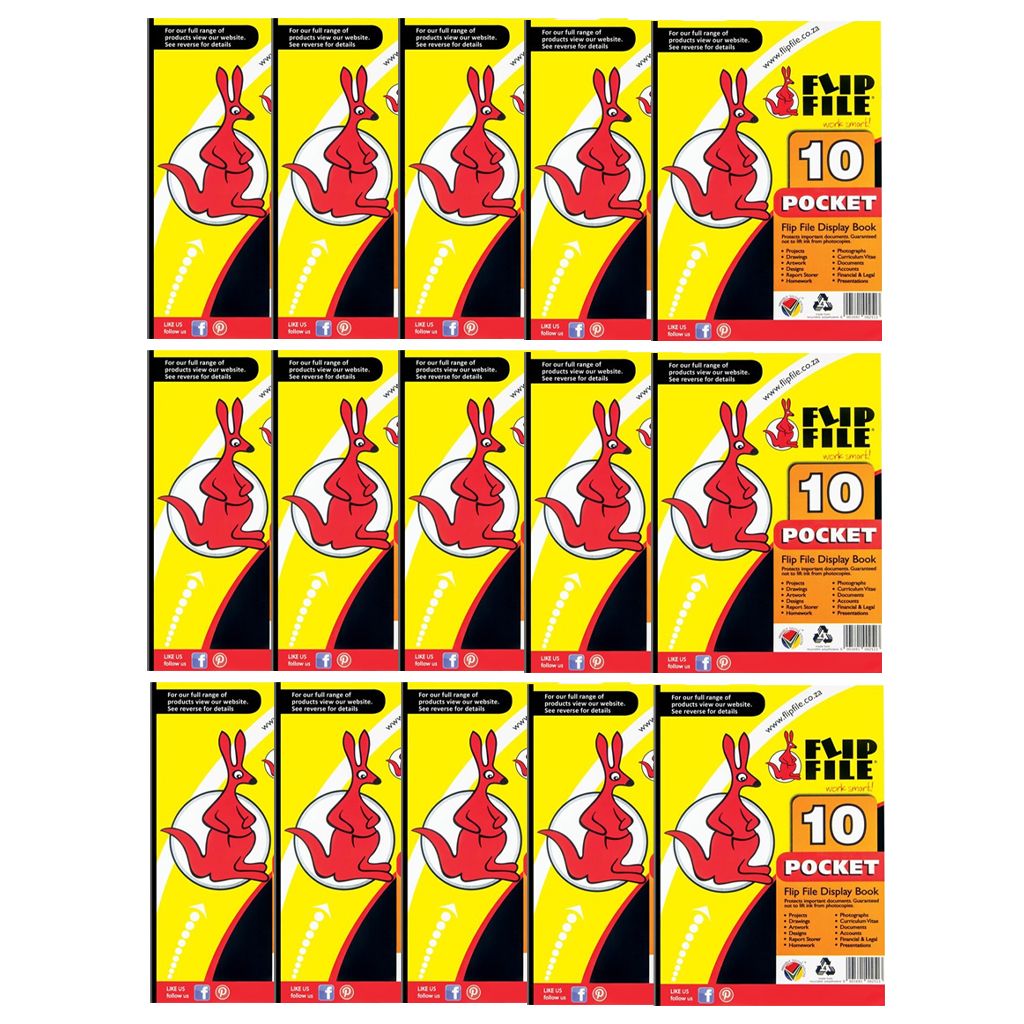 Flip File 10 Pocket Display Book - A4 (Pack of 15) | Shop Today. Get it ...