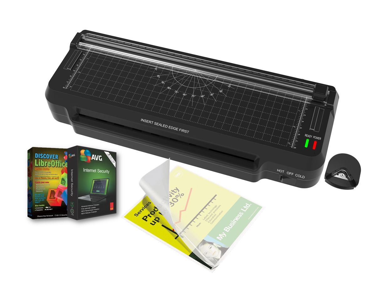 A4 Size Hot and Cold Laminating Laminator Machine with Paper Cutter-4 ...