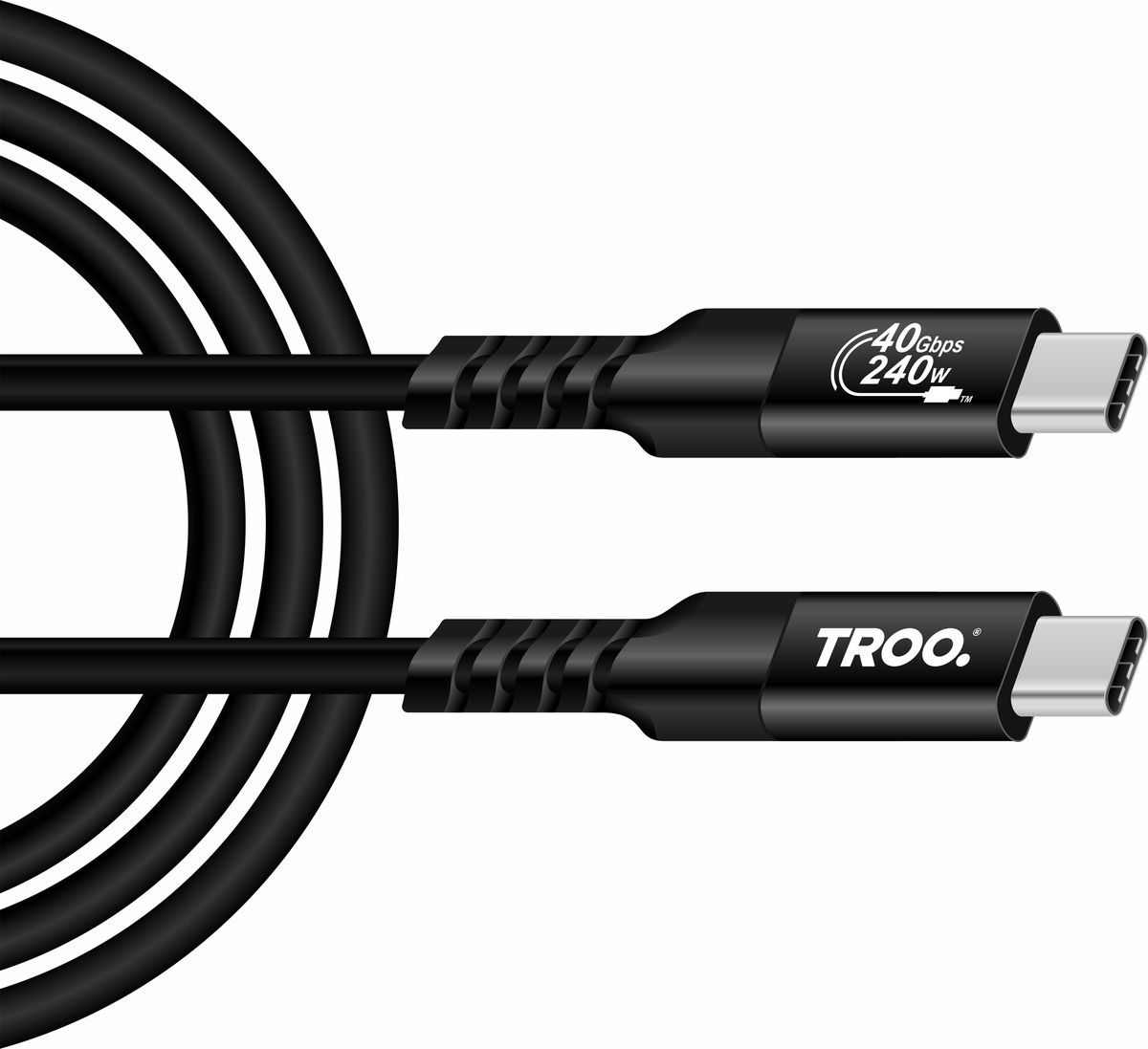 TROO Certified PD 240W SUPER Fast Charge USB2.0 Type-C Braided Cable ...