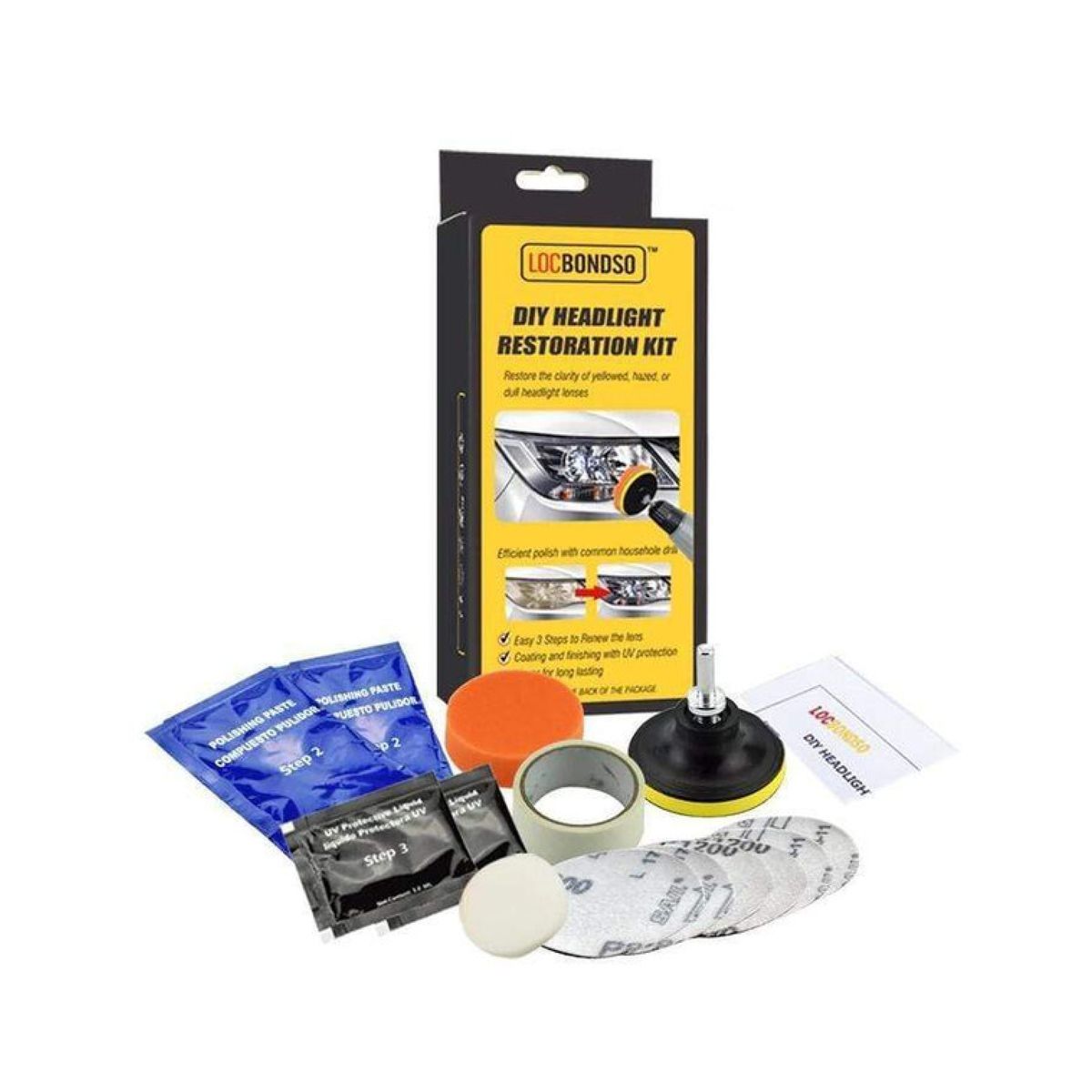 LOC BONDSO DIY Headlight Restoration Kit | Shop Today. Get it Tomorrow ...