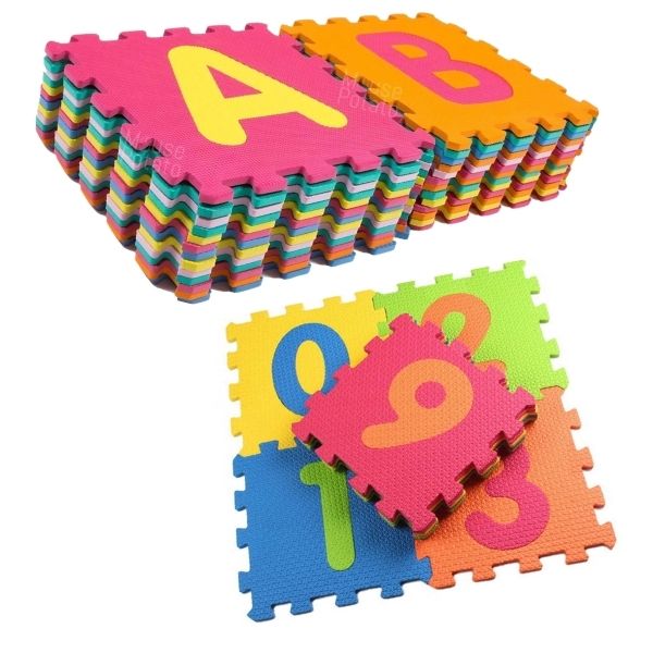 Eva Kids- Foam Carpet / Puzzle Mats - Numbers and Letters Combo - 36 ...