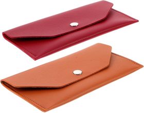 2pcs Reusable Cash Envelope Wallet Set for Budgeting Durable Pu Leather ...