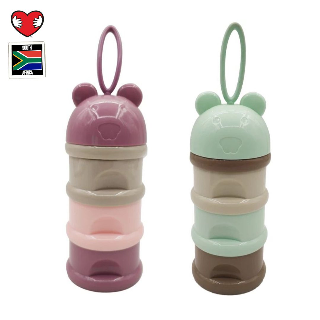 Milk Powder/Snack Container 3 Layers Set of 2 - Pink and Green | Shop ...