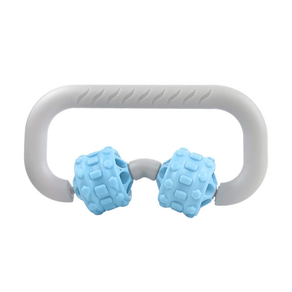 Hand-held 360° Double-Wheeled Muscle Trigger Point Massage Roller ...