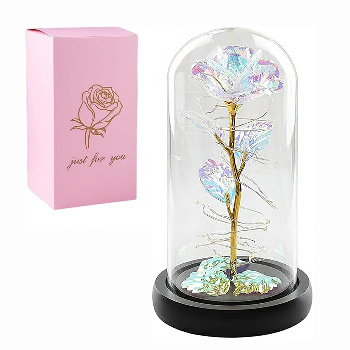 Rose Flower Artificial Flower Rose Lamp Eternal Rose Forever Rose Gift ...