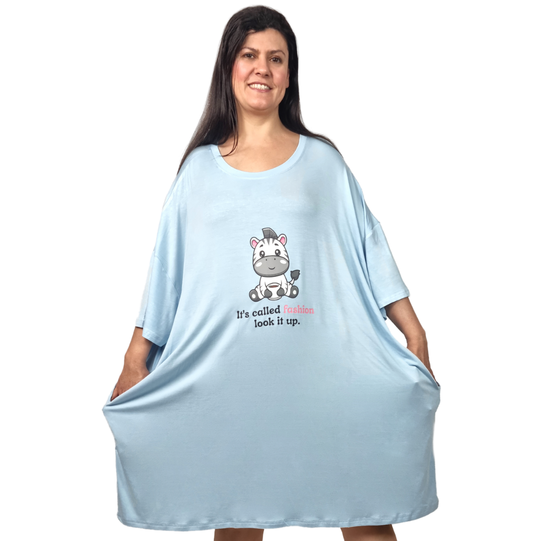 The Snooby Women's Bamboo Sleep Shirt - Zebra | Shop Today. Get it ...