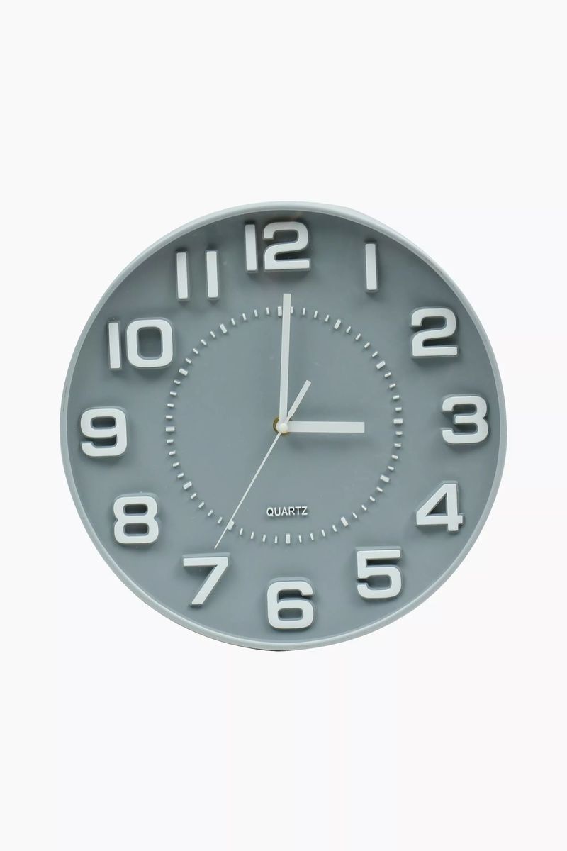 Dimensional Digit Analogue Wall Clock, 30cm | Shop Today. Get it ...