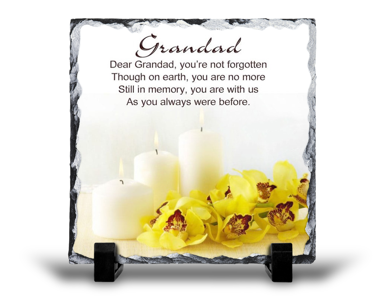 Dear Grandad Remembrance Grief Memorial Gift Rock Slate | Shop Today ...
