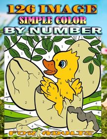 Simple Color By Number For Adults: 126 IMAGES: Easy Coloring Page with ...
