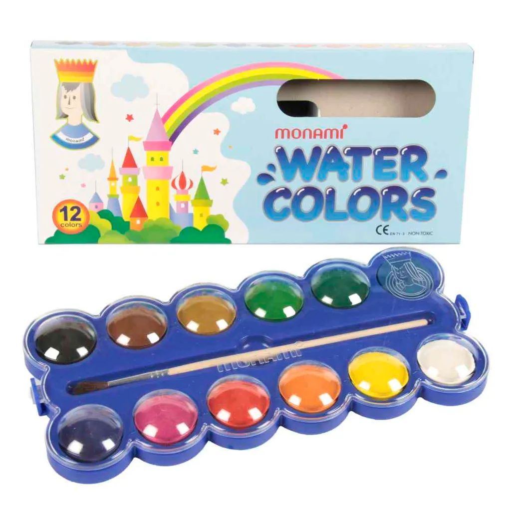 Monami Water Colour Paint Assorted Colours (Set 12) | Shop Today. Get ...