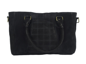 Genuine Leather Black Handbag with Fixed and Removable Strap | Shop ...