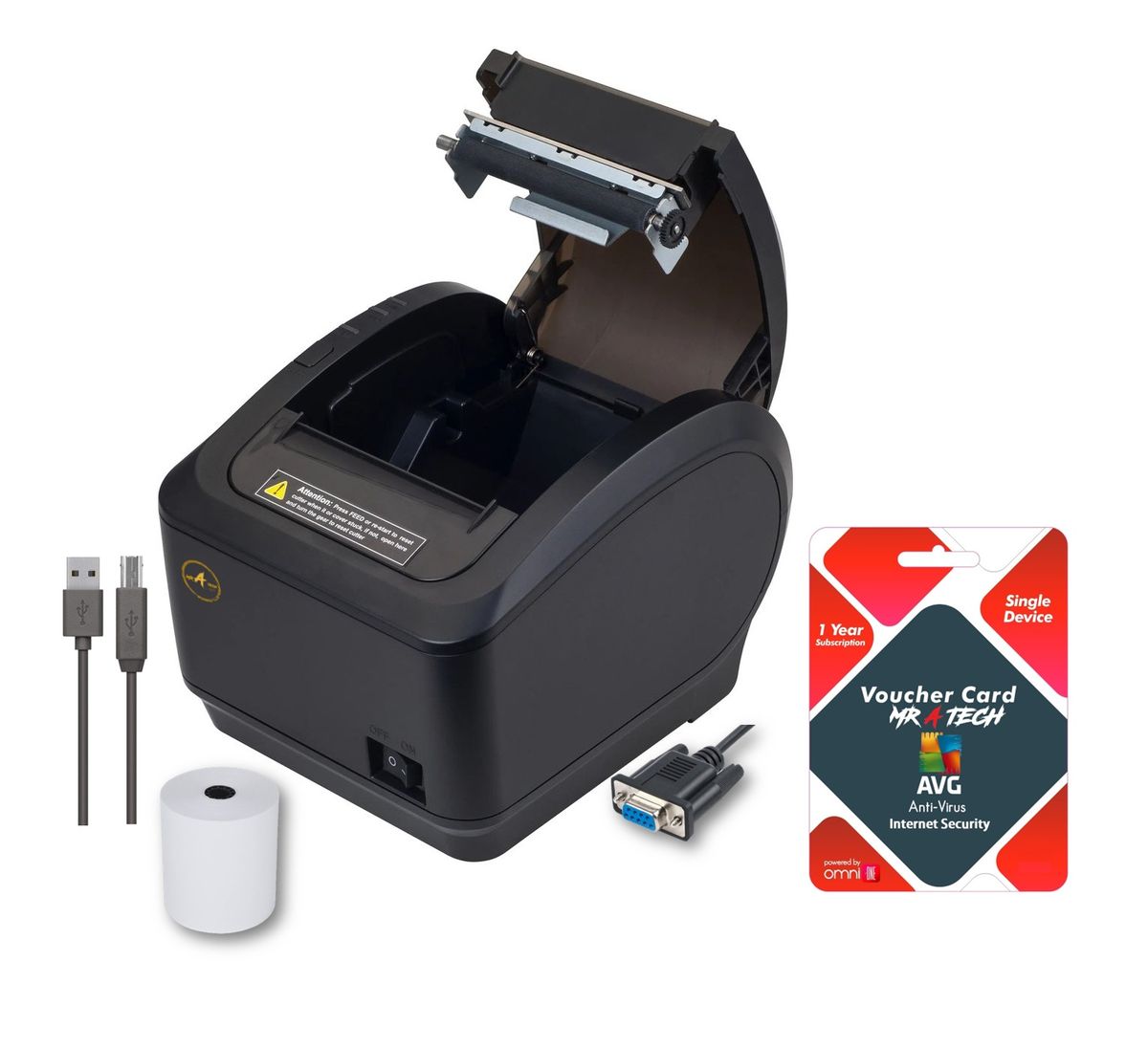 MR A TECH Thermal printer [USB,LAN,RS232]-80mm Direct Thermal Printer ...