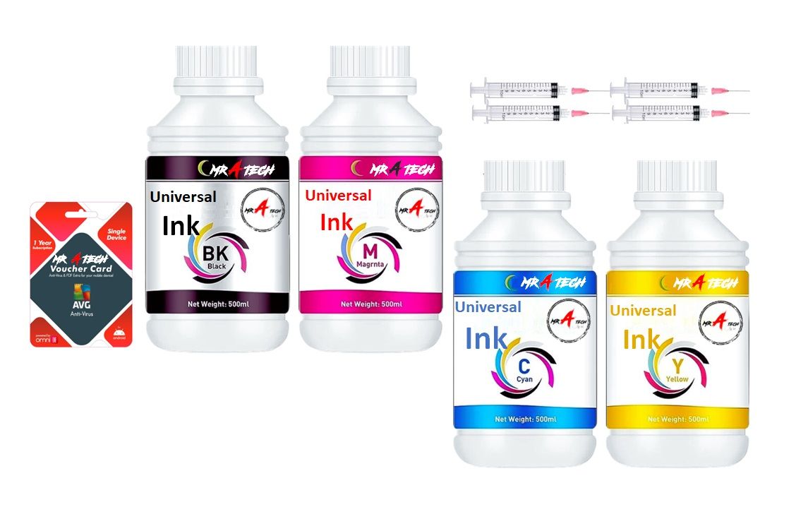 Ink Refill Kit - Any refill ink tank printers & inkjet cartridges 4 X ...