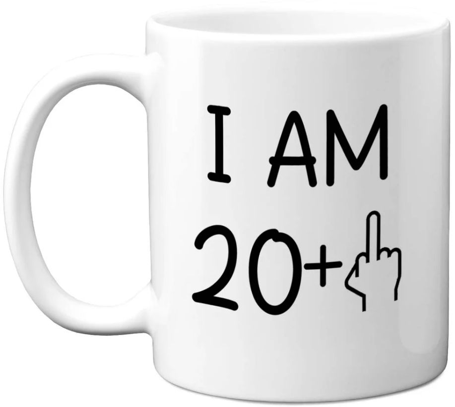21st Birthday Middle Finger Birthday Christmas Gift Mug | Shop Today ...