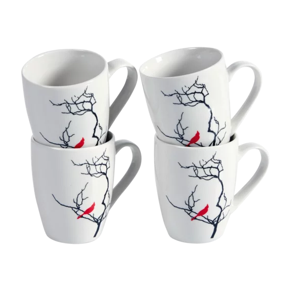 Knite Porcelain Embossed Coffee Cup 4 pack | Shop Today. Get it ...