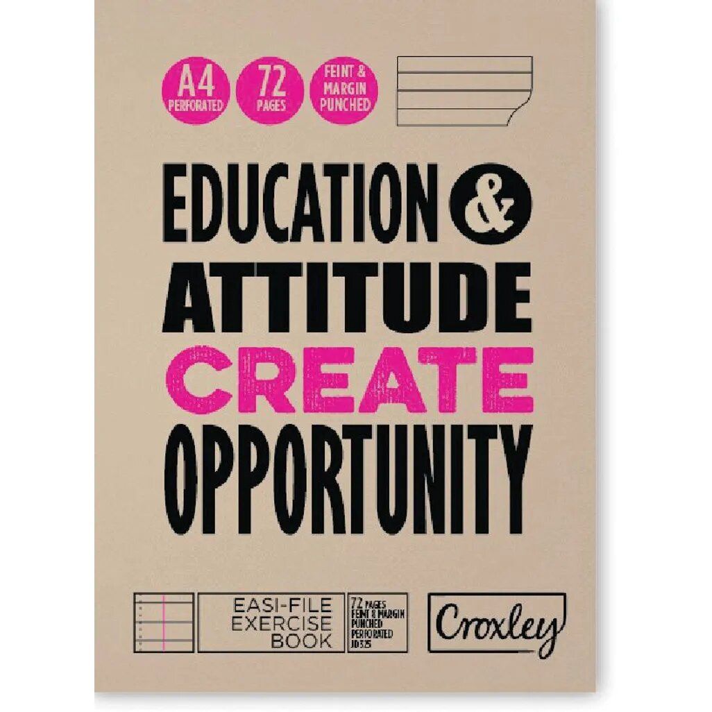 12 x Croxley Soft Cover Exercise Book A4 72 Pg Feint Ruled | Shop Today ...