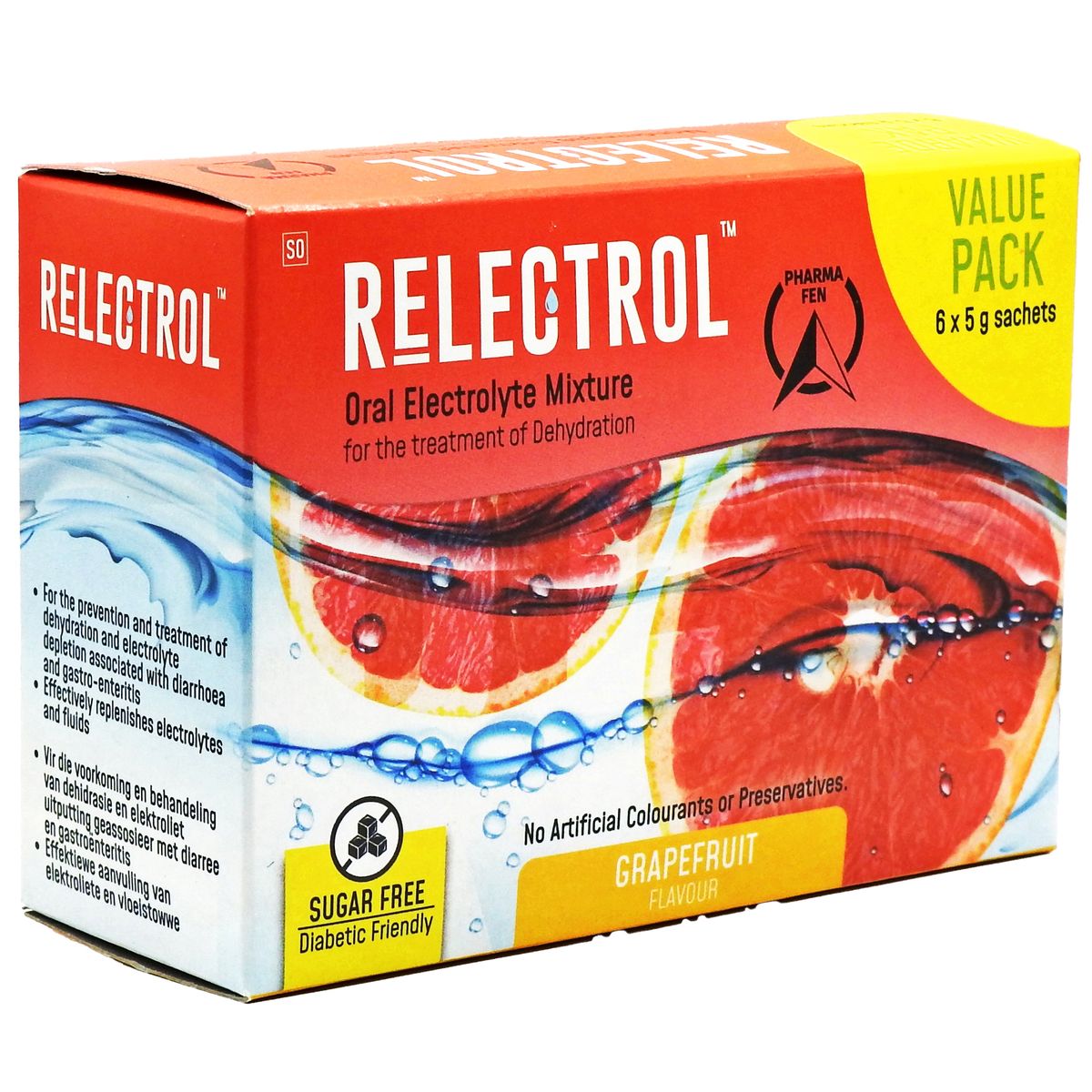 Relectrol - Electrolyte Mixture SUGAR-FREE Grapefruit 5gX6 Sachetsv ...