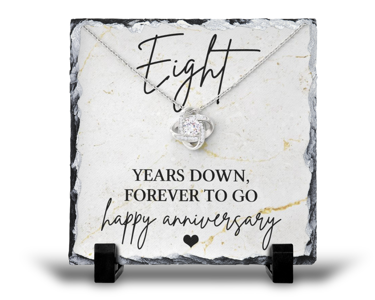 Eight Years Down Forever To Go 8th Anniversary Gift Rock Slate | Shop ...
