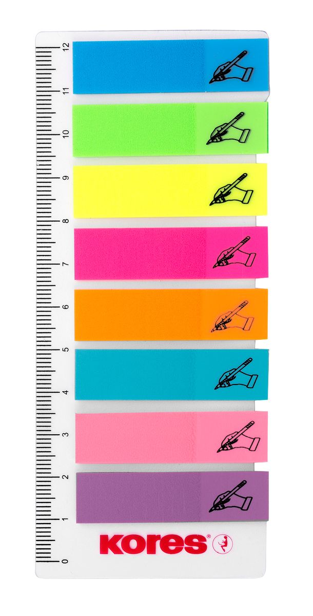 Kores 12 X 45 Mm Sign Here Film Index Strips Page Marker With 8