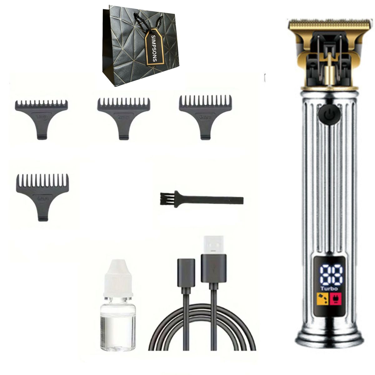 1 x Sokany - Professional Automatic Grinding Hair Clipper & Simpsons ...