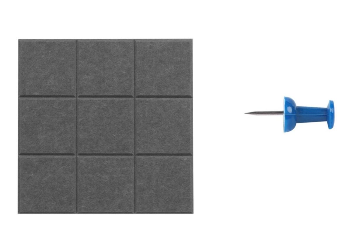 Felt Message Picture Board Wall Panels 6Pcs Set - Dark Grey | Shop ...