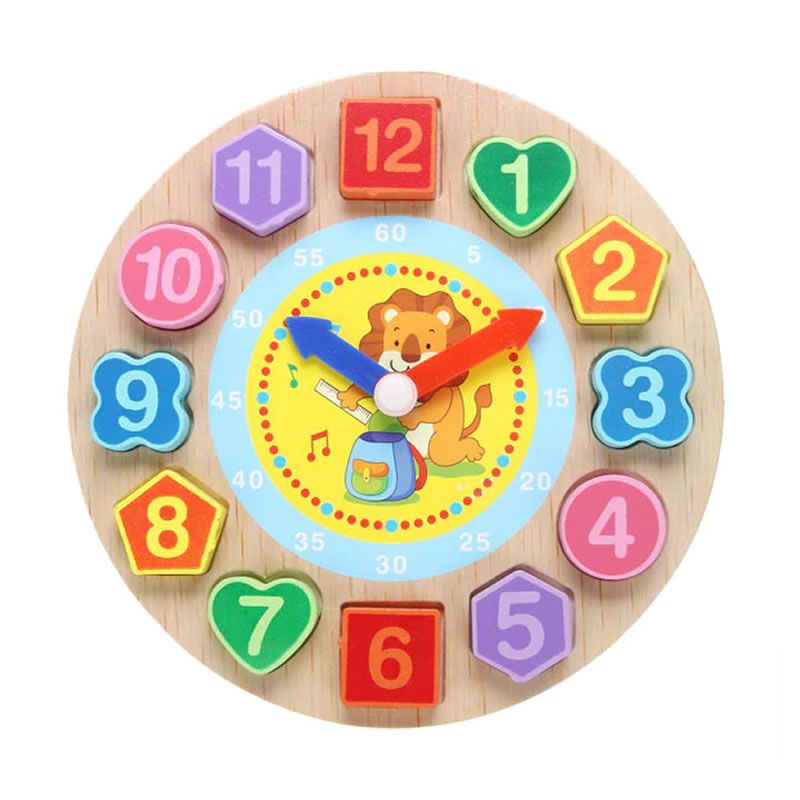 Number & Time Learning Clock With Puzzle Educational Toys For Kids ...