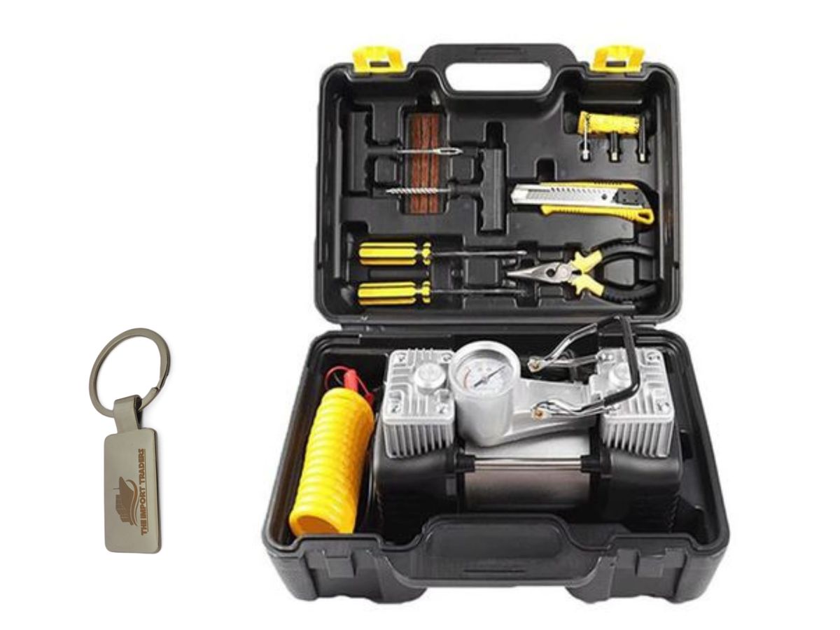 Portable Car Tire Repair Kit Air Compressor With TIT Keychain | Shop ...