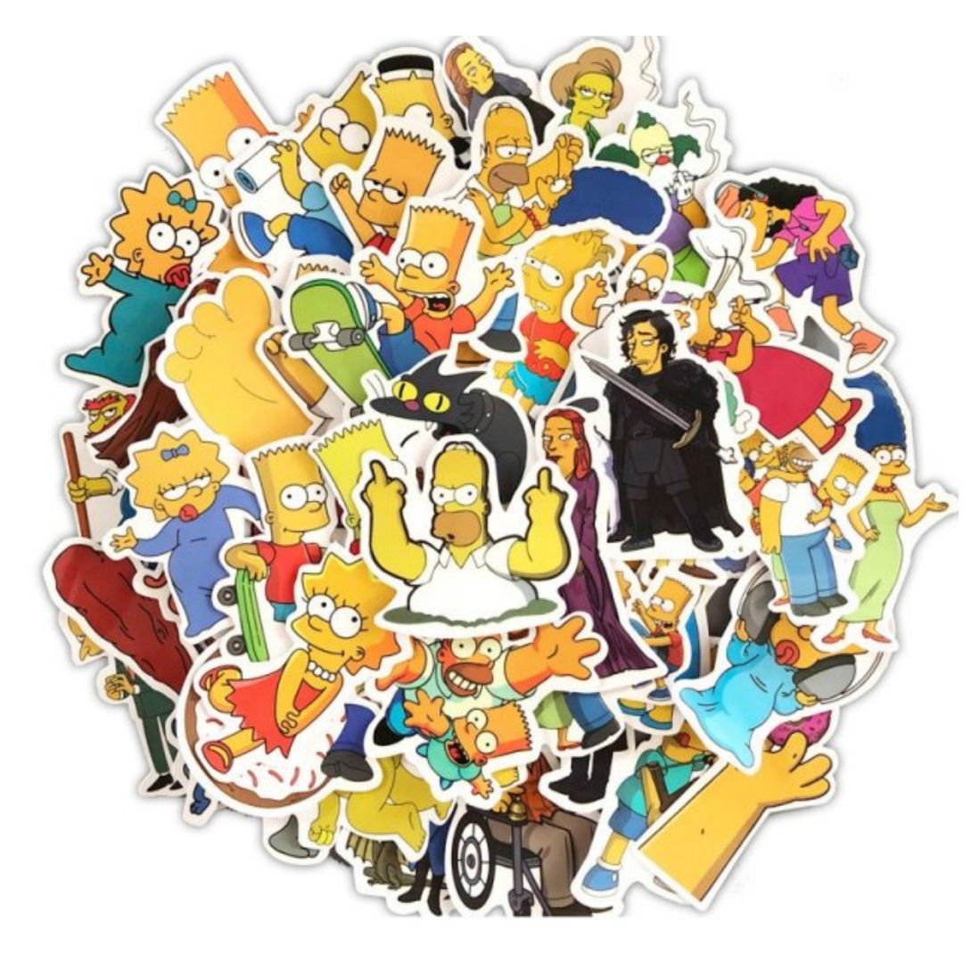 50 Piece High Quality The Simpsons Vinyl Sticker Pack - 6 | Shop Today ...