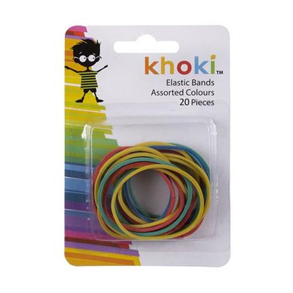 Stationery elastic bands assorted colours 20 piece pack | Shop Today ...