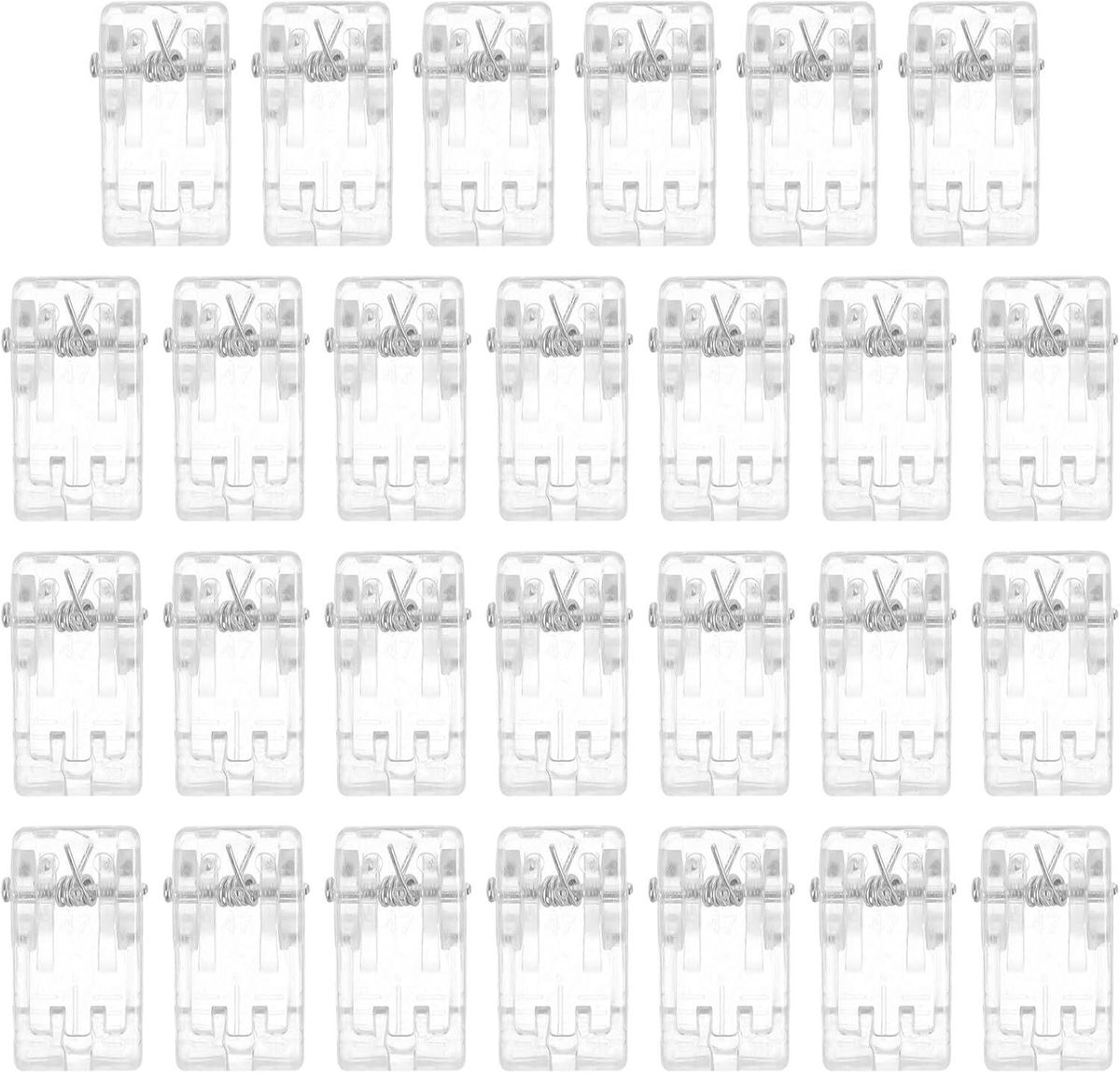 60pcs Id Badge Holder Clips Small Spring Clips Multipurpose Office ...