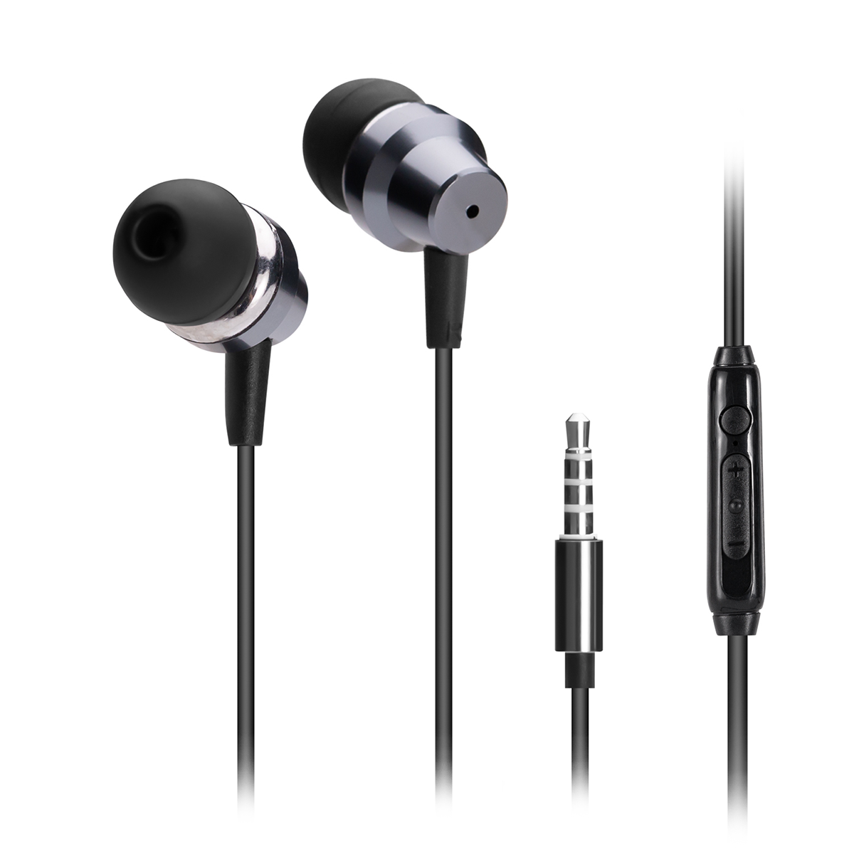 HP Sleek In-Ear Earphones with Mic - Black & Silver | Shop Today. Get ...