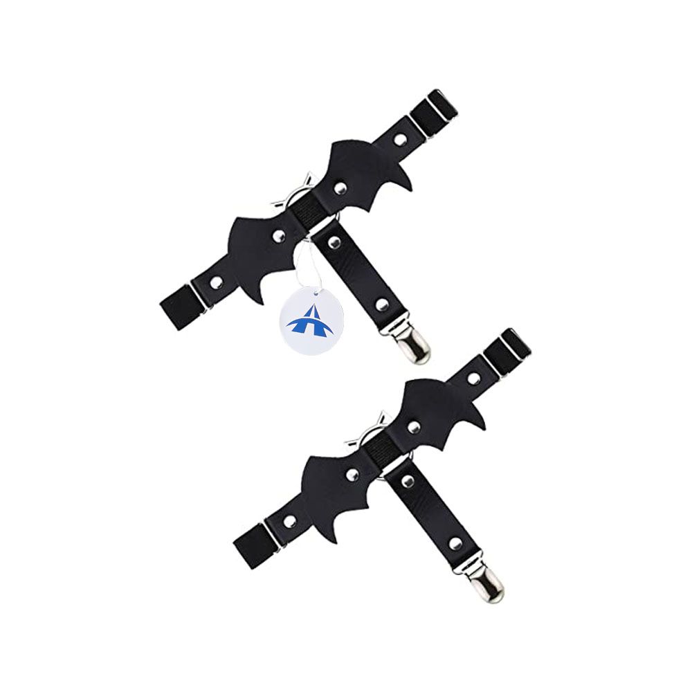 Women Leather Garters Sexy Heart Leg Garter Belt Punk Rock Clip Garter ...