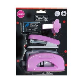 Croxley Punch and stapler set - Pink | Shop Today. Get it Tomorrow ...