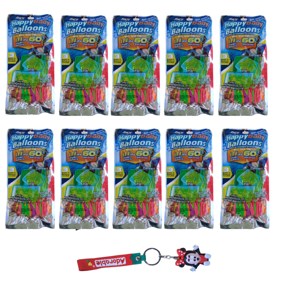 10 Packs 111 Baby Water Balloons with Key Ring | Shop Today. Get it ...