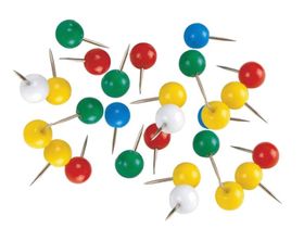 DL Office Push Pins Tacks Assorted Colours Pack of 80 PCS - Multi ...