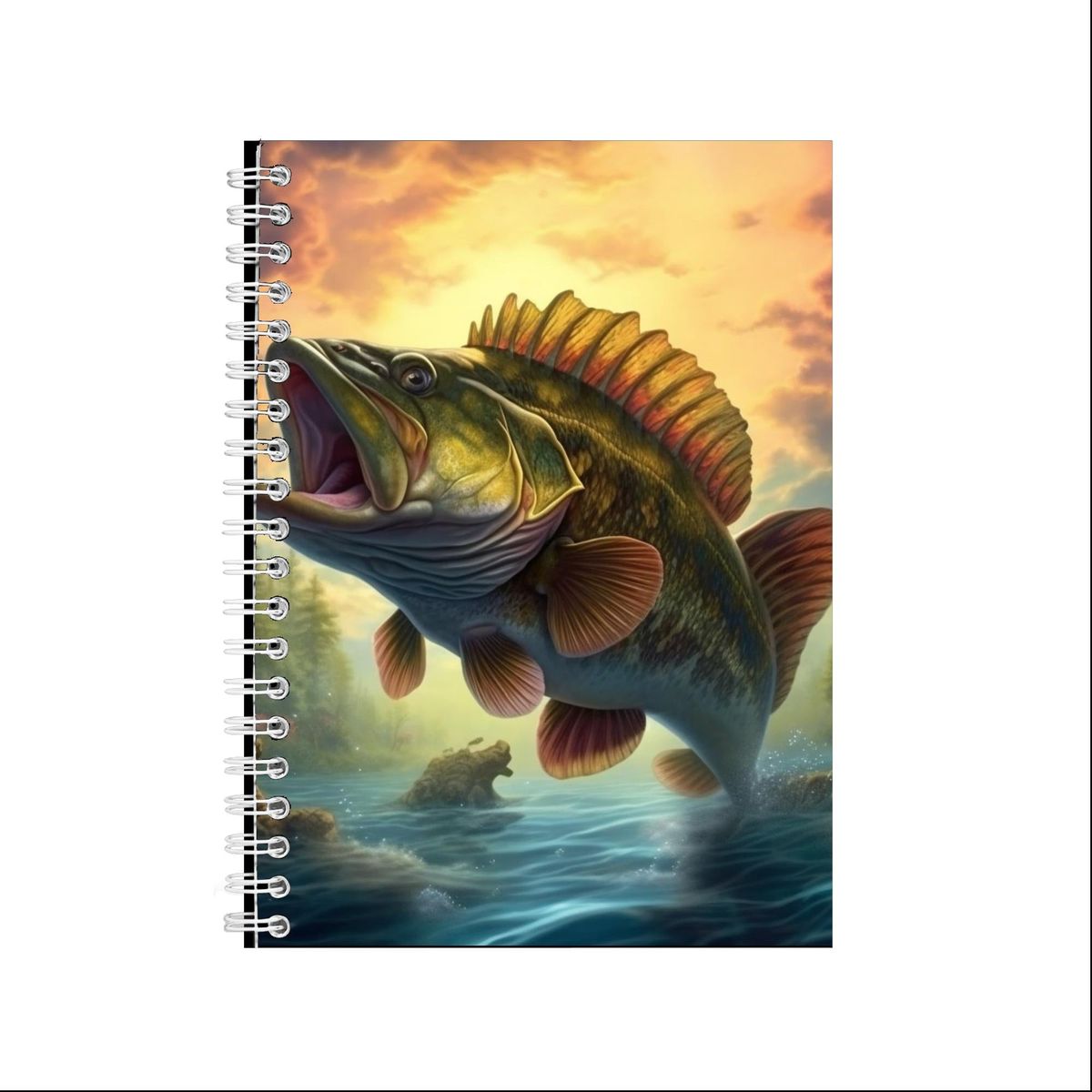 Huge Jumping Bass A5 Notepad Idea for Gift | Shop Today. Get it ...