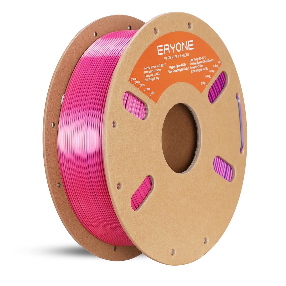 ERYONE Hyper PLA Quad Color Silk Filament - Purple/Magenta/Pink/Blue ...