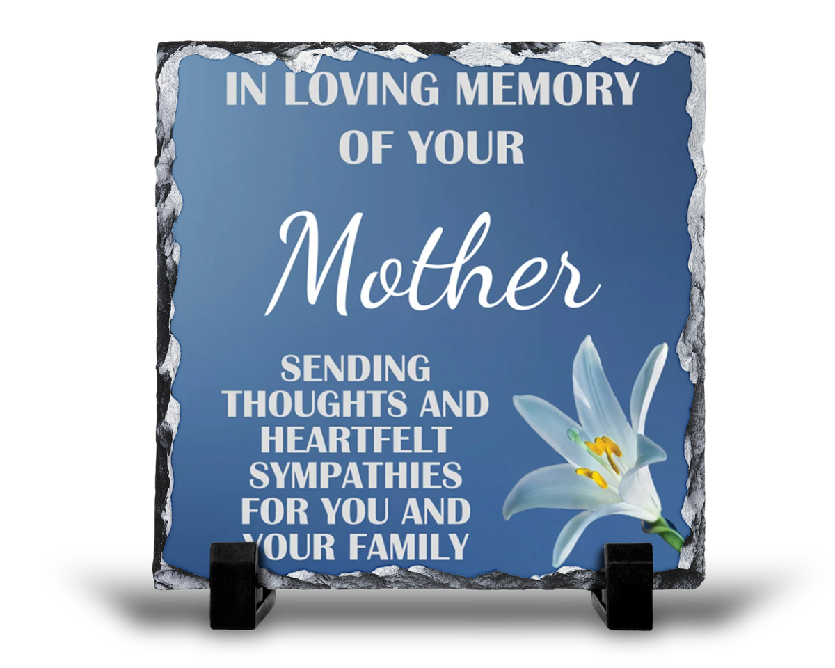 In Loving Memory of Your Mother Condolence Sympathy Grief Gift - Rock ...