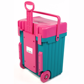 Cadii Bag - CSB-6X1X - Aqua Body Pink Trim with Dividers and Lunchbox ...