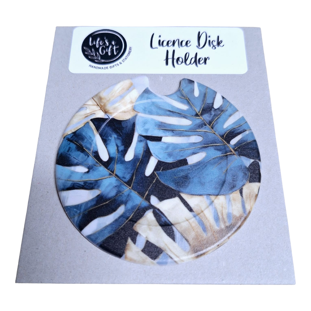 Licence Disk Holder - Huge Blue Leaves | Shop Today. Get it Tomorrow ...