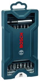 Bosch - 25-Piece Mini-X-Blue Line Screwdriver Bit Set (PH/PZ/S/HEX/T) | Shop Today. Get it ...
