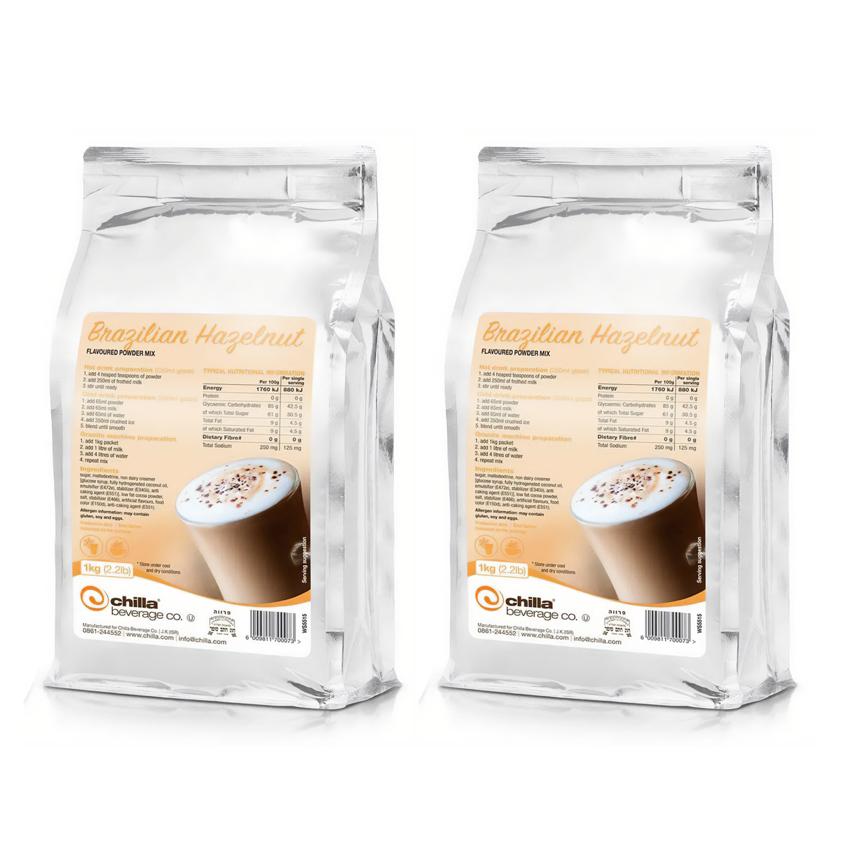 Chilla - Pack of 2 - Brazilian Hazelnut Powder 1kg | Shop Today. Get it ...