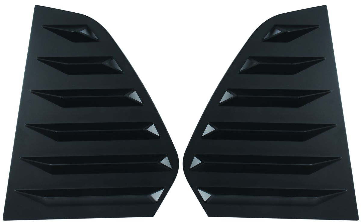 Rear Qaurter Glass Louver Set - Compatible with VW Golf 8 - Matte Black ...