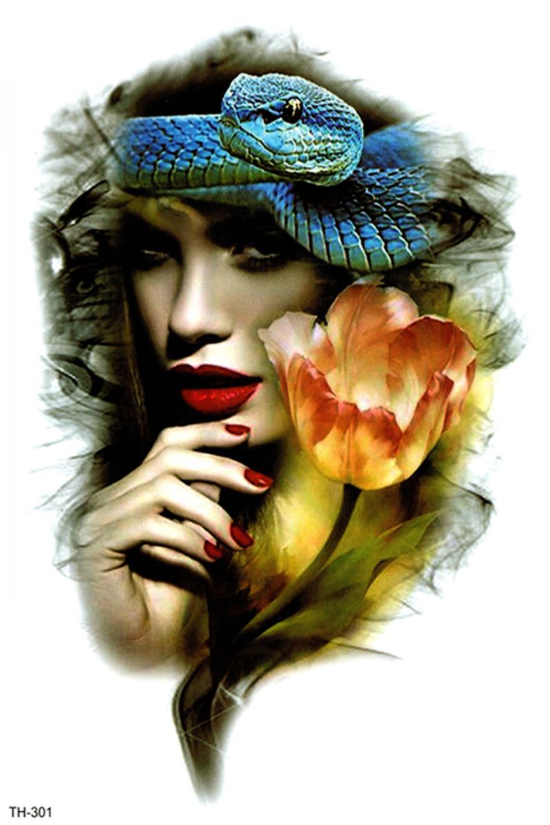Tattoo - Waterproof High Quality Skin Safe - Snake Woman | Shop Today ...
